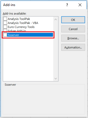 SPS - How to enable the Spreadsheet Server Ribbon in Microsoft Excel