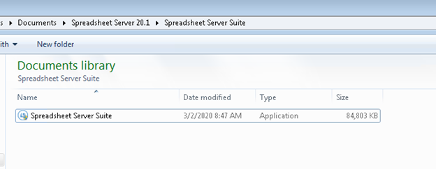 Spreadsheet Server V20 Client Installation Guide